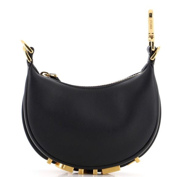 Fendi | Bags | Fendi Fendigraphy Bag Leather Nano Black | Poshmark